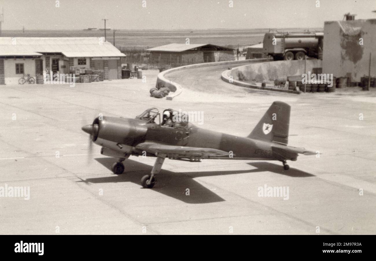 Armed ex-RAF Hunting P56 Provost Mk52, XF683, of the Sultan of Oman Air ...