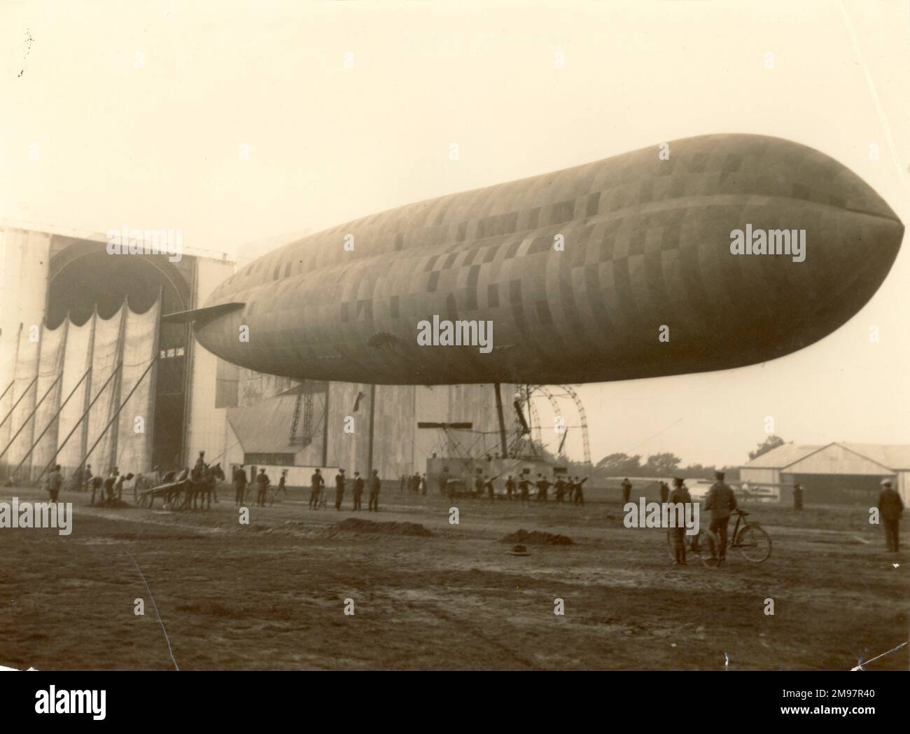 Naval Airship No3, Astra Torres, at Farnborough on 24 October 1913 ...