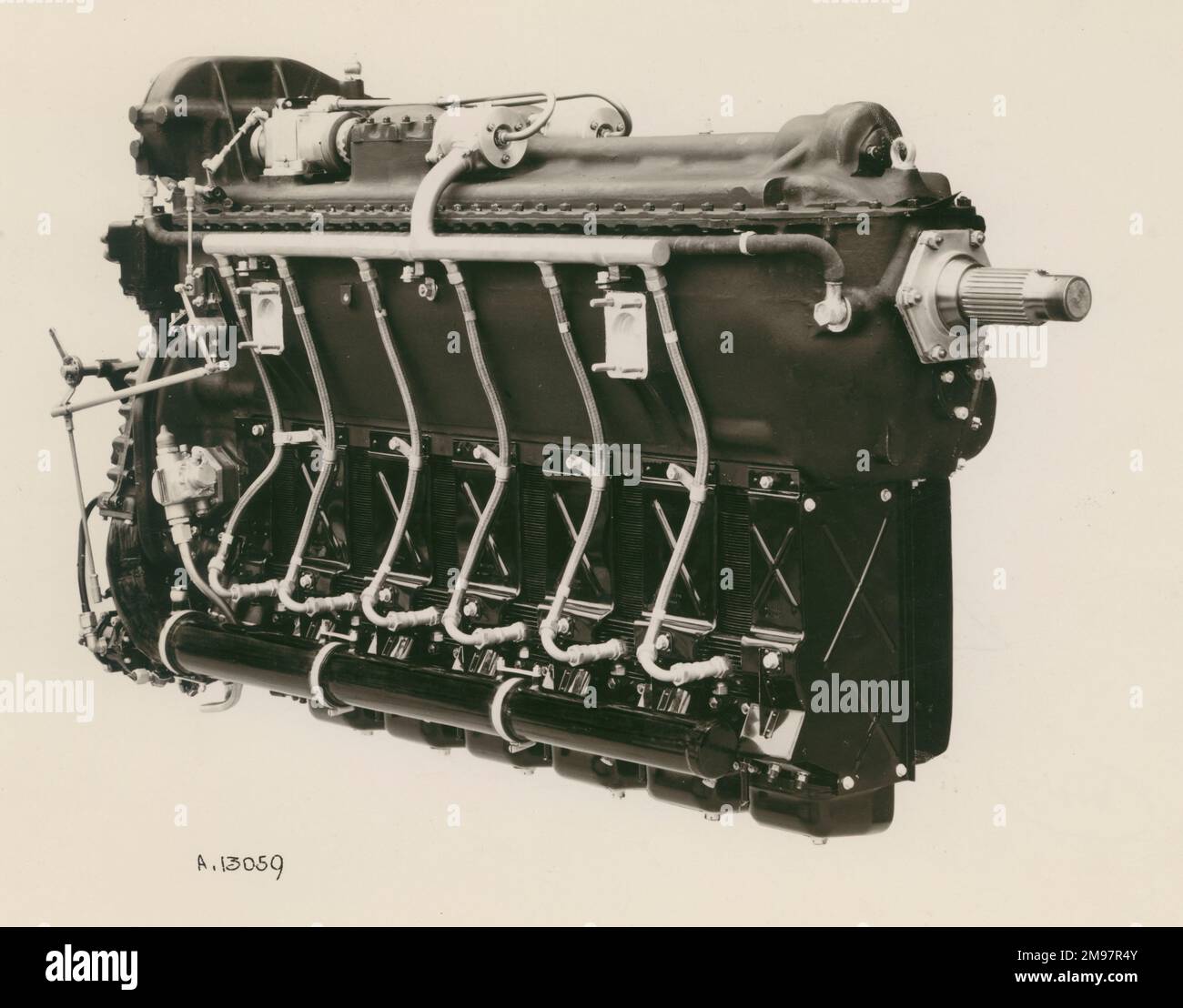 de Havilland Gipsy Queen six-cylinder, air-cooled inverted inline of ...