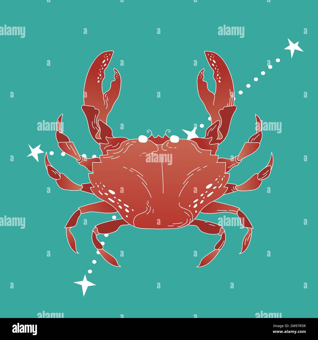 Cancer Astrological Sign Design Vector Stock Vector Image And Art Alamy
