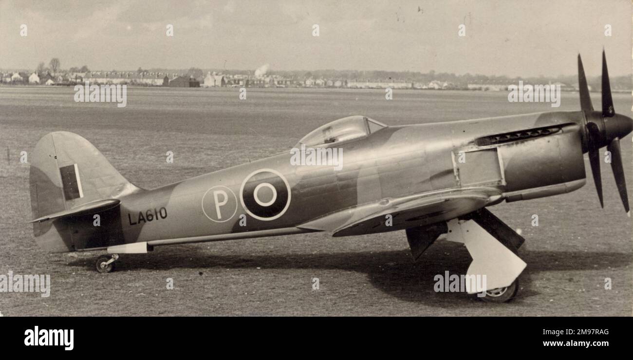 Hawker Fury, LA610, powered by a Rolls-Royce Griffon 85 inline engine ...