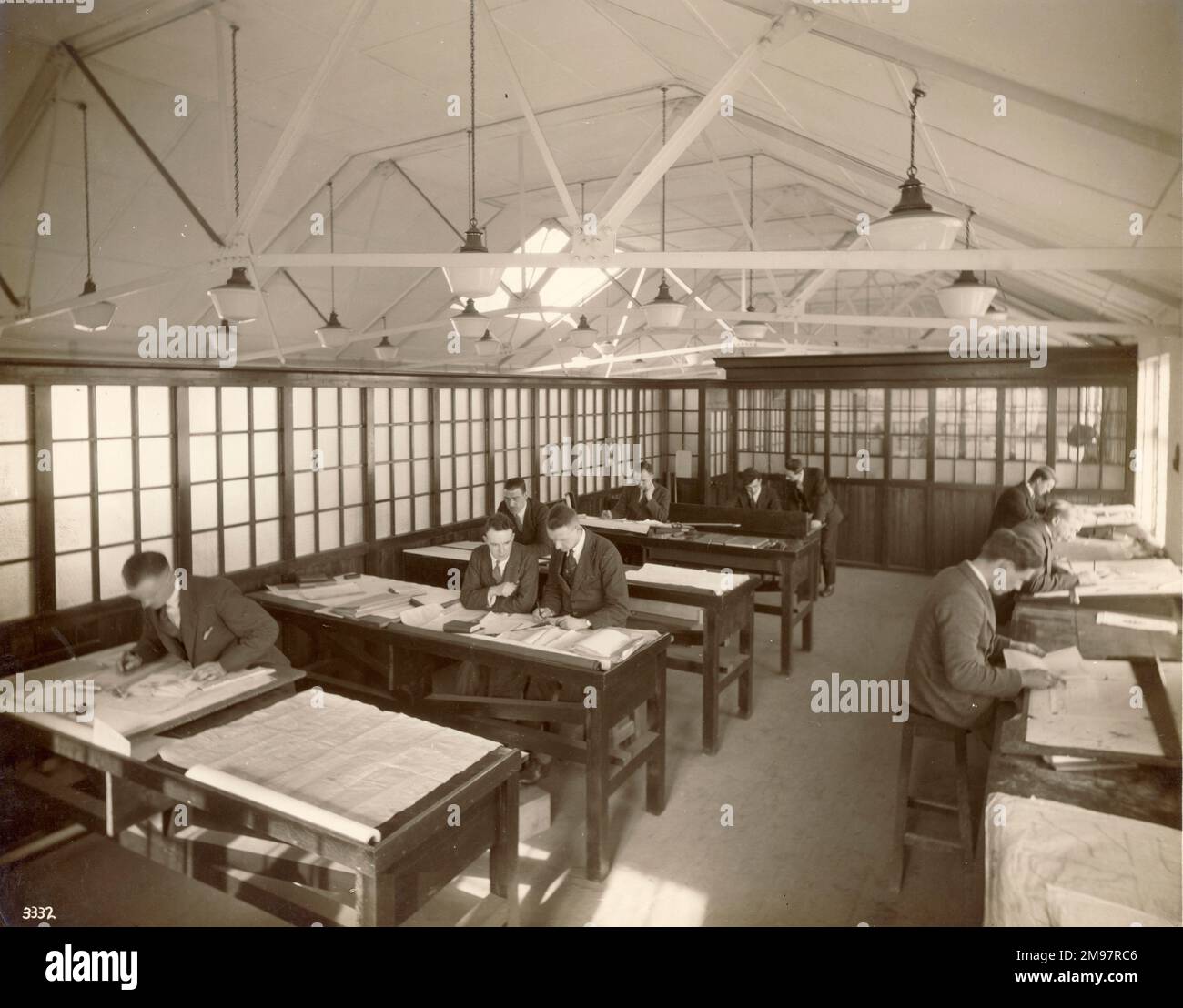 Bristol Aeroplane Company Engine Department Drawing Office, c.1928 ...