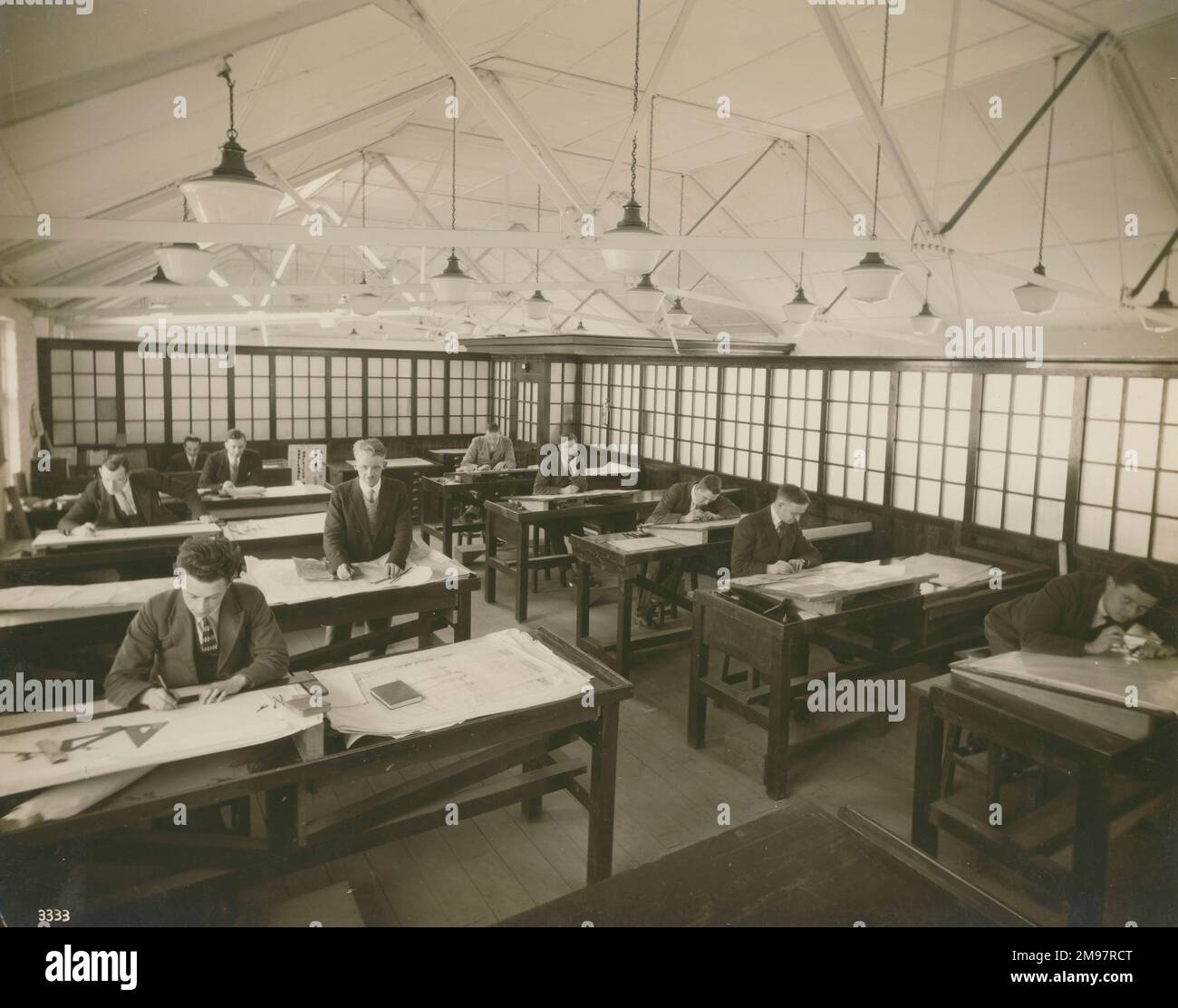 Bristol Aeroplane Company Engine Department Drawing Office, c.1928 ...
