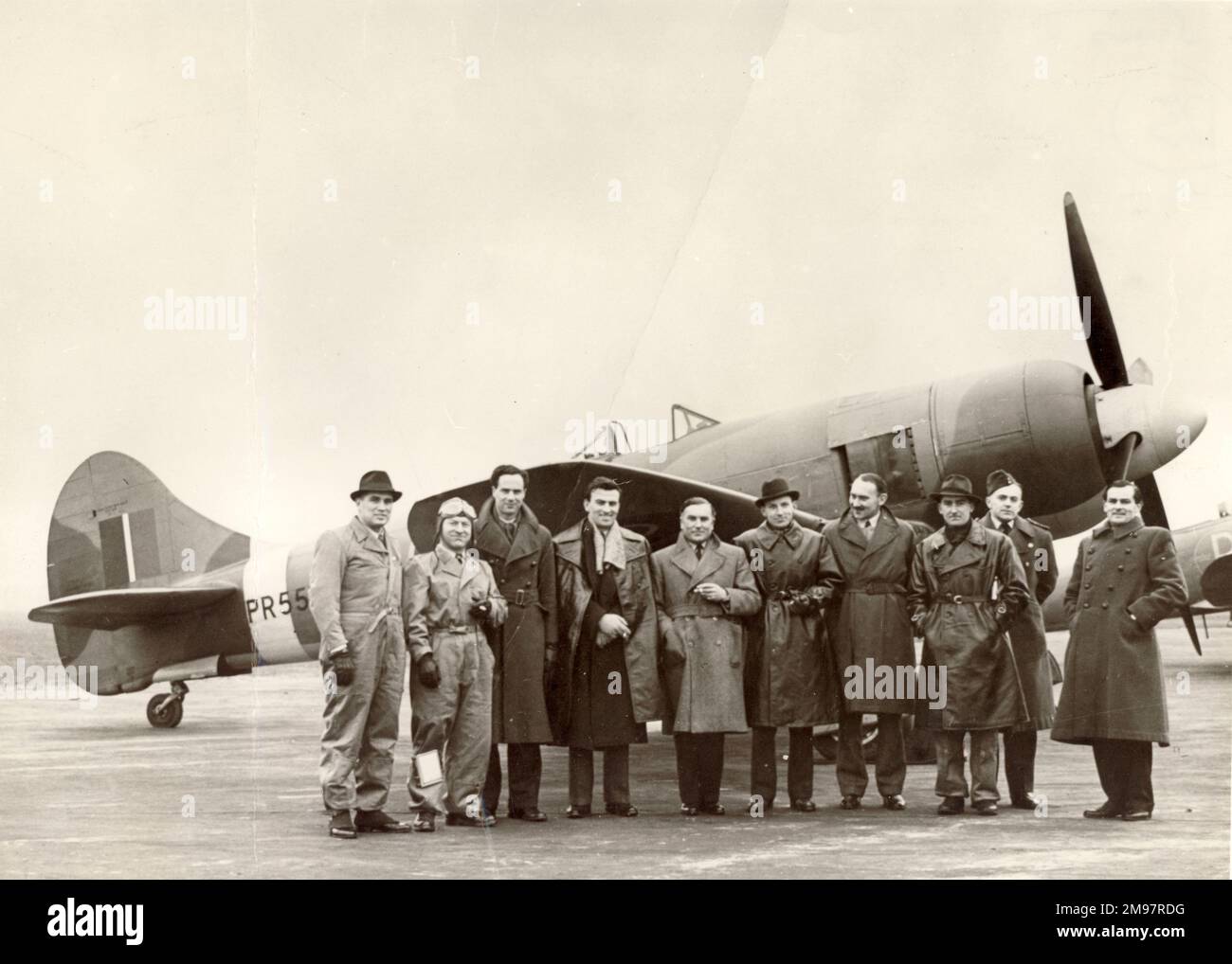 Hawker Tempest II, PR55?, during evaluation by the Swiss Stock Photo ...