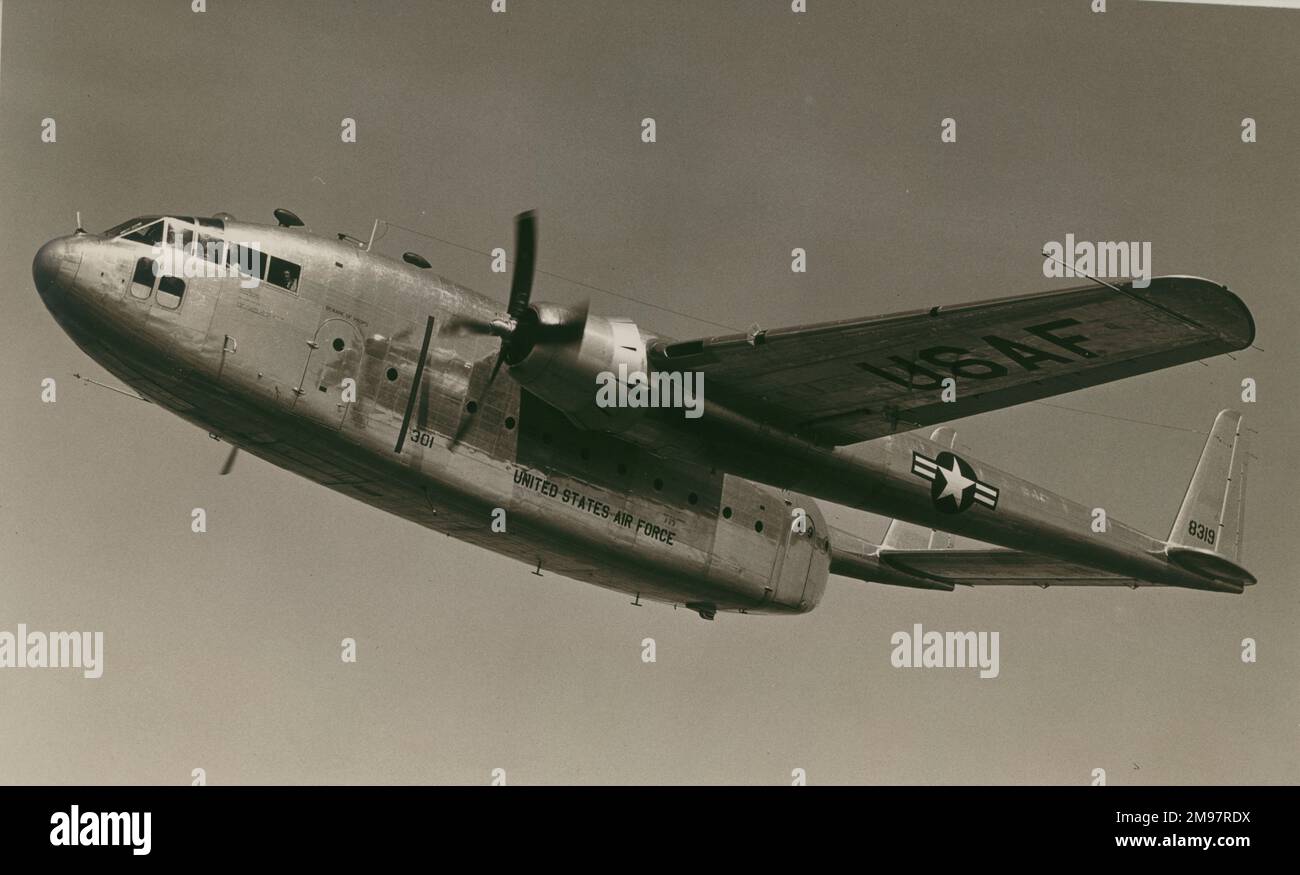 The first Fairchild C-119B Flying Boxcar, 48-319, of the USAF Stock ...