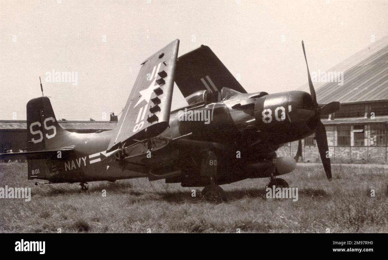 Douglas AD-4N Skyraider, 124145, of the US Navy Stock Photo - Alamy