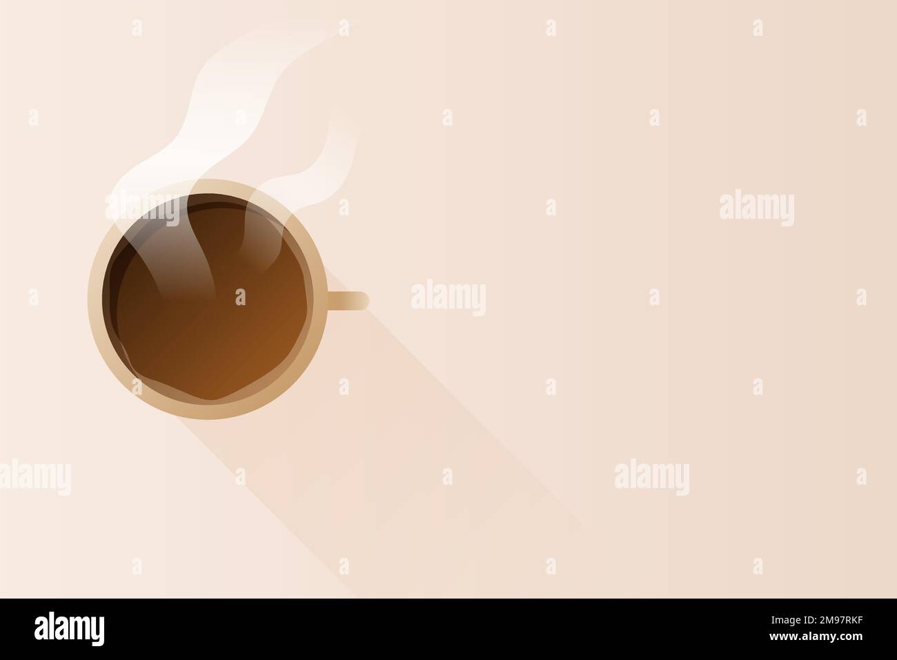 Coffee cup on beige background template vector Stock Vector Image & Art ...