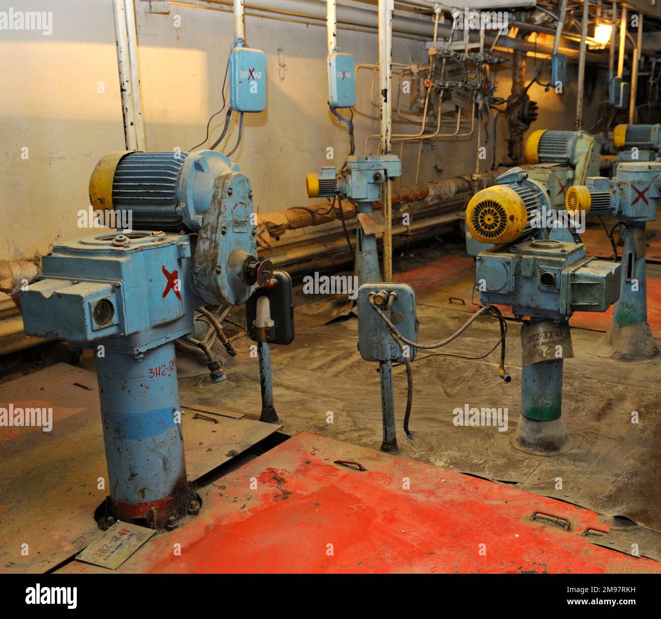 Water pumps cool reactors, hall of pumping station of Chernobyl Nuclear ...