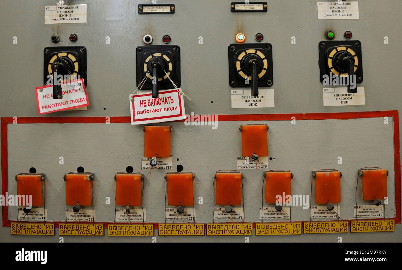 Switches toggles tumblers of switching electricity on the main control ...