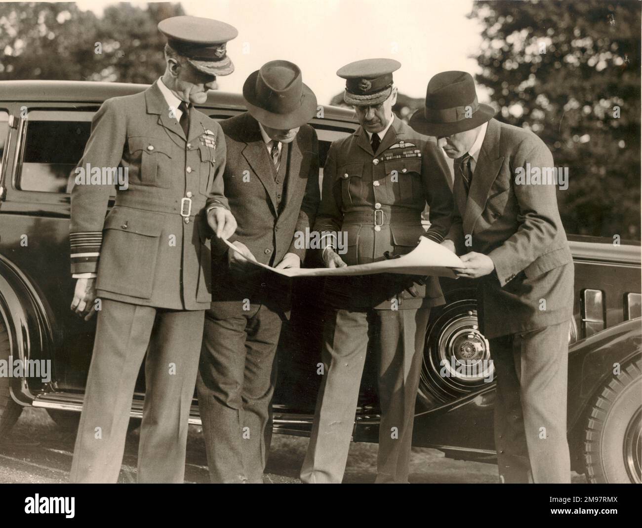Uxbridge aerodrome prior air exercise c 1937 left hi-res stock ...