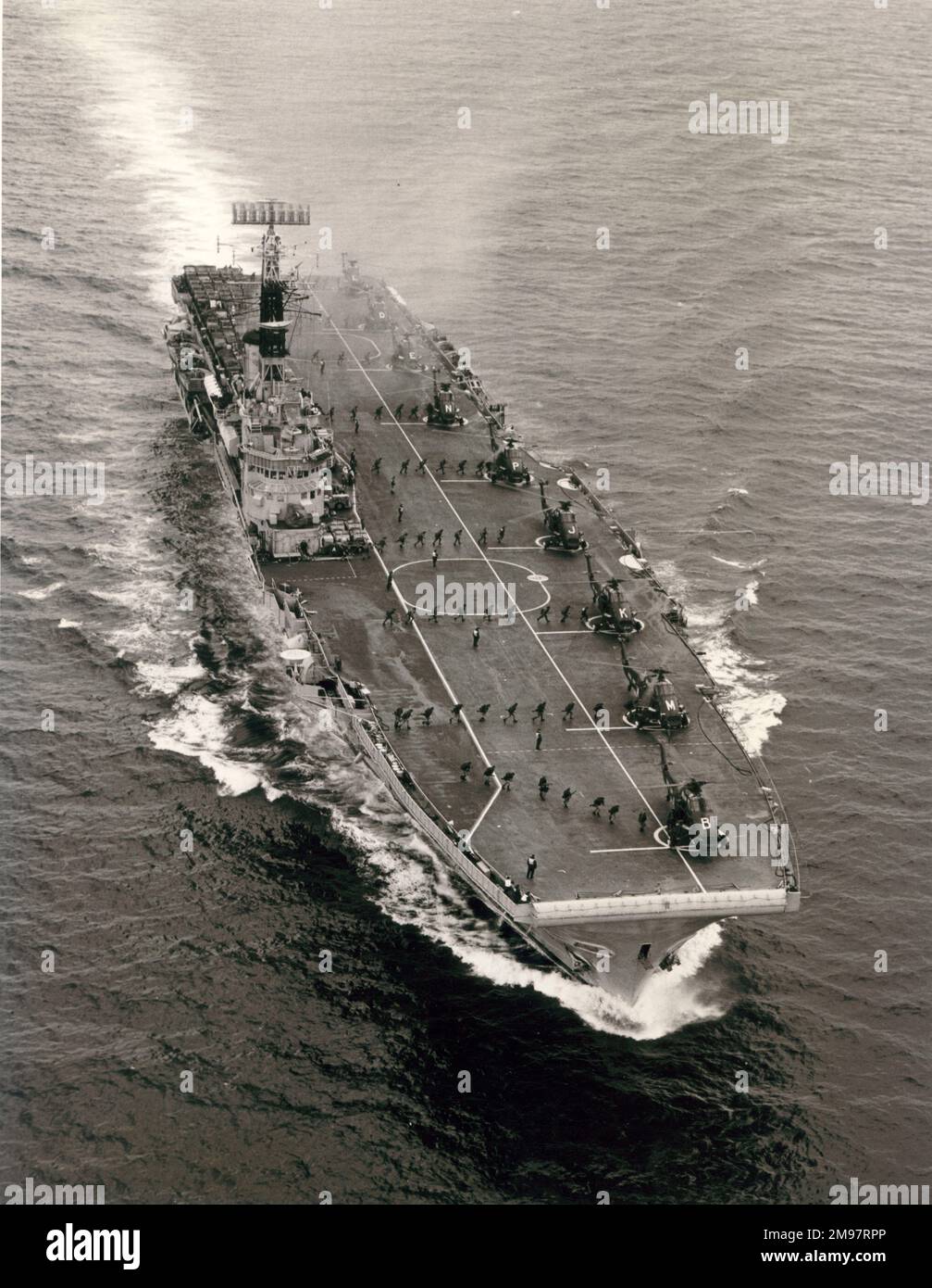 HMS Albion (R07) after conversion to a Commando Carrier Stock Photo - Alamy