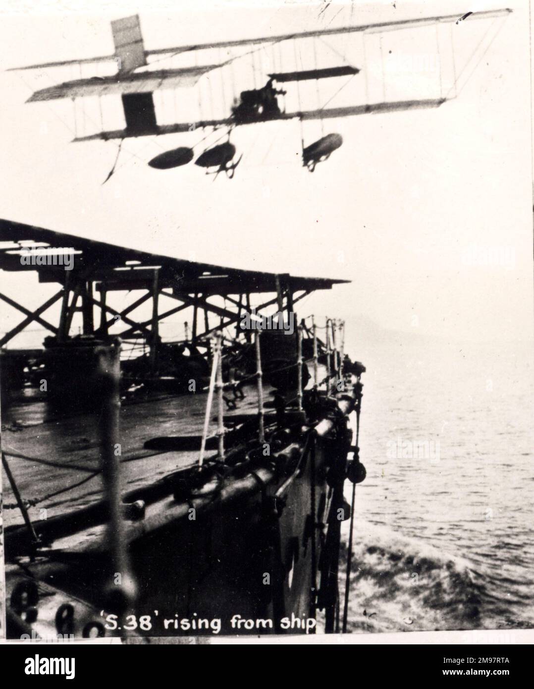 The Short S38, piloted by Commander Charles Rumney Samson, leaves the ...
