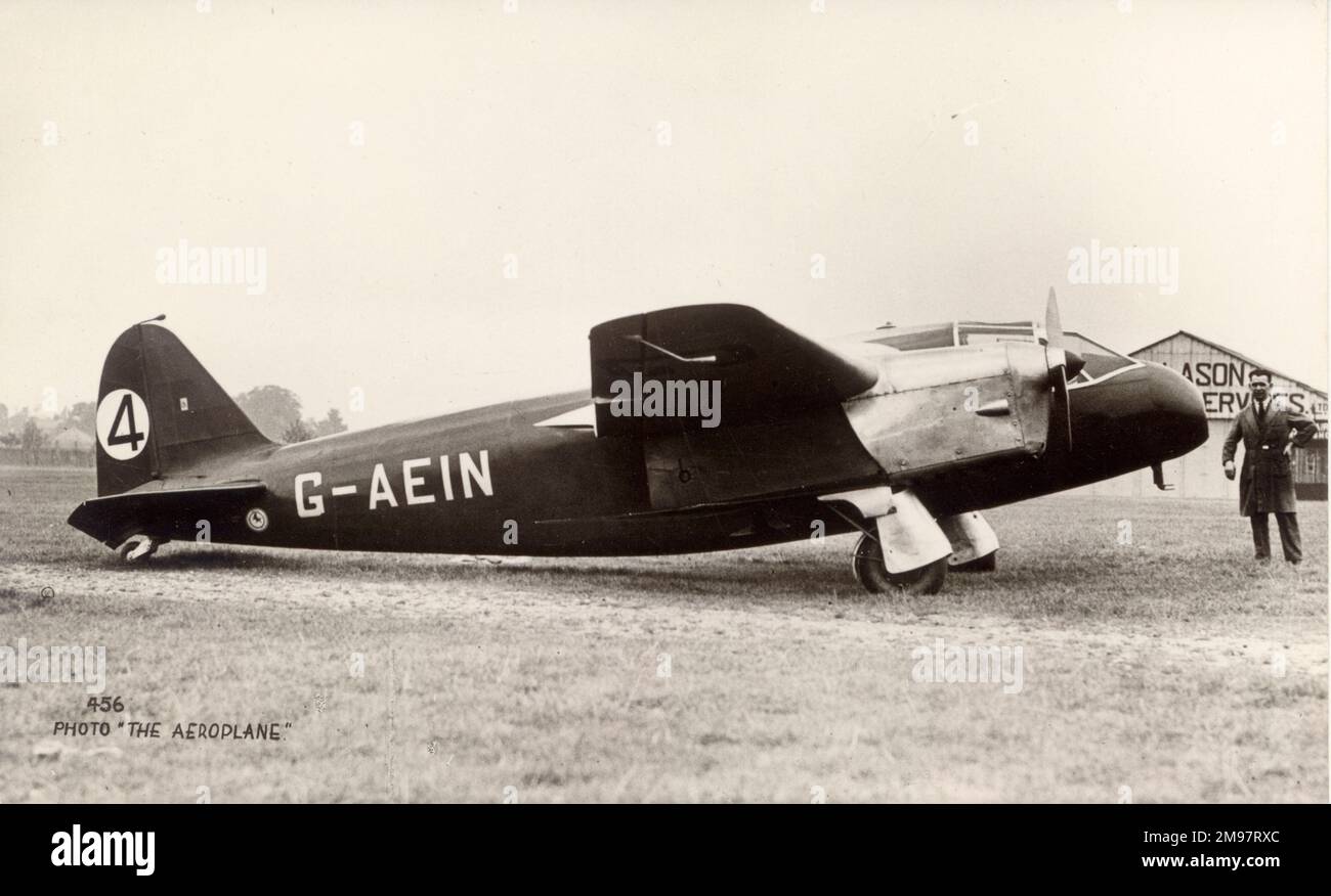 BAIV Double Eagle, G-AEIN, The Perfect Lady, at Hanworth in September ...