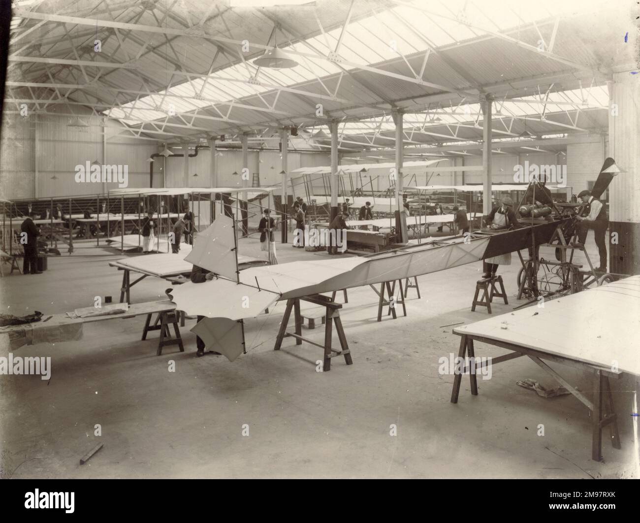 The Bristol factory in c.1910. The Bristol Monoplane designed by George ...