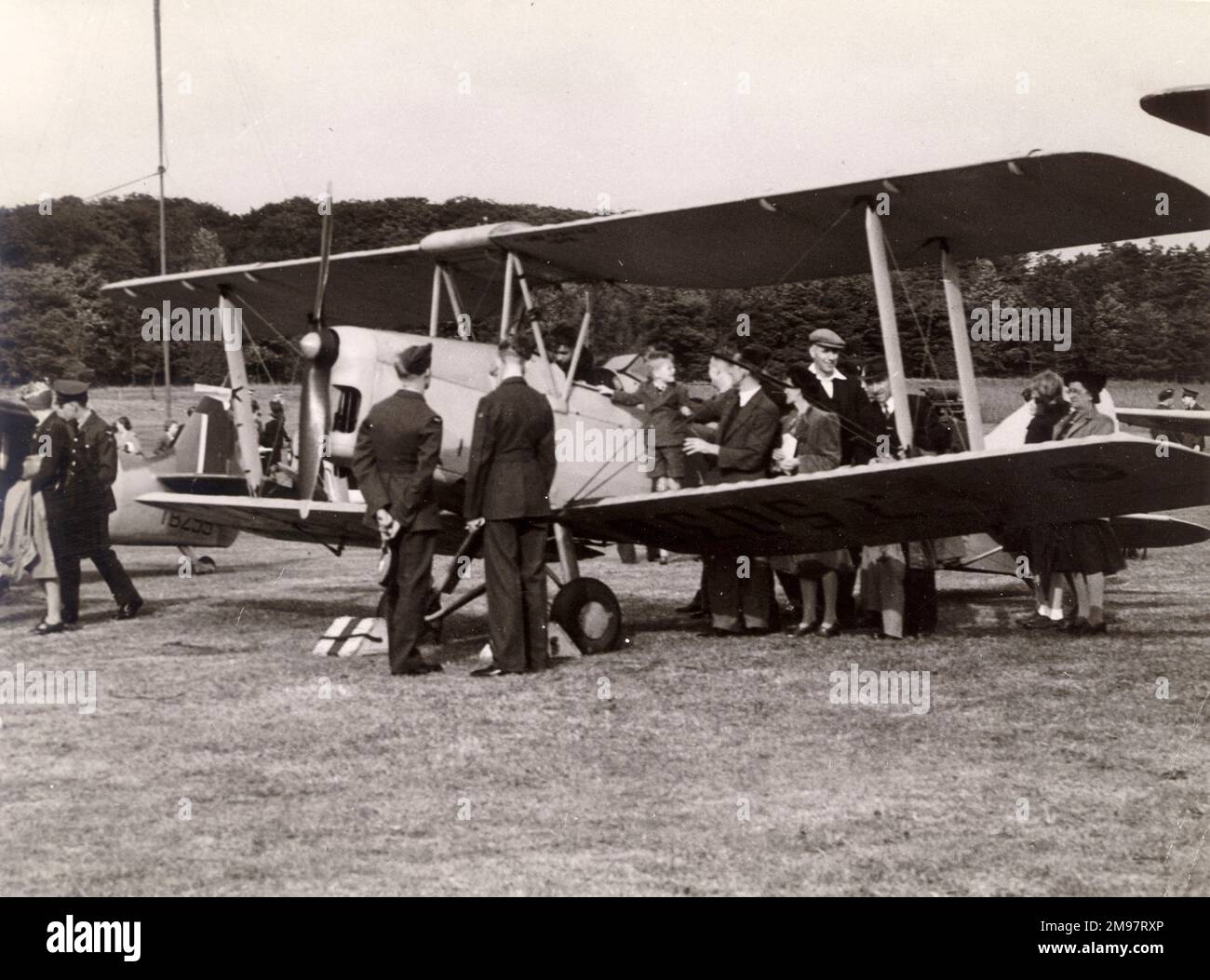 A de Havilland Tiger Moth at the Battle of Britain air display at RAF ...