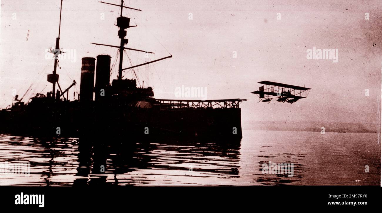 The Short S38, piloted by Commander Charles Rumney Samson, leaves the ...