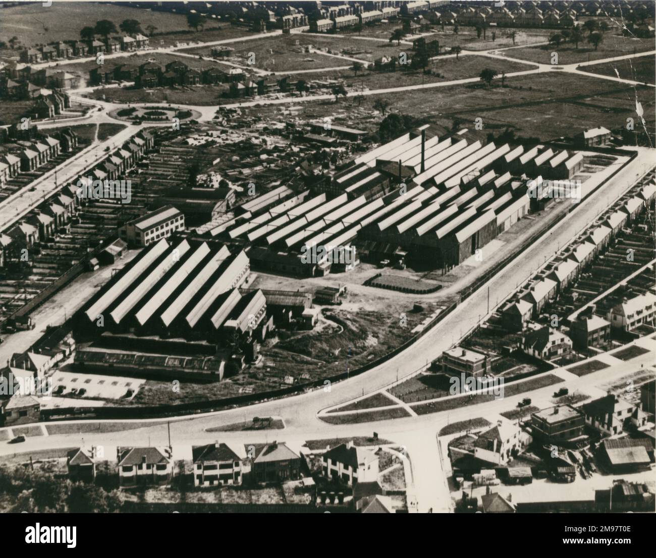 The de Havilland Stag Lane factory c.1935 Stock Photo - Alamy