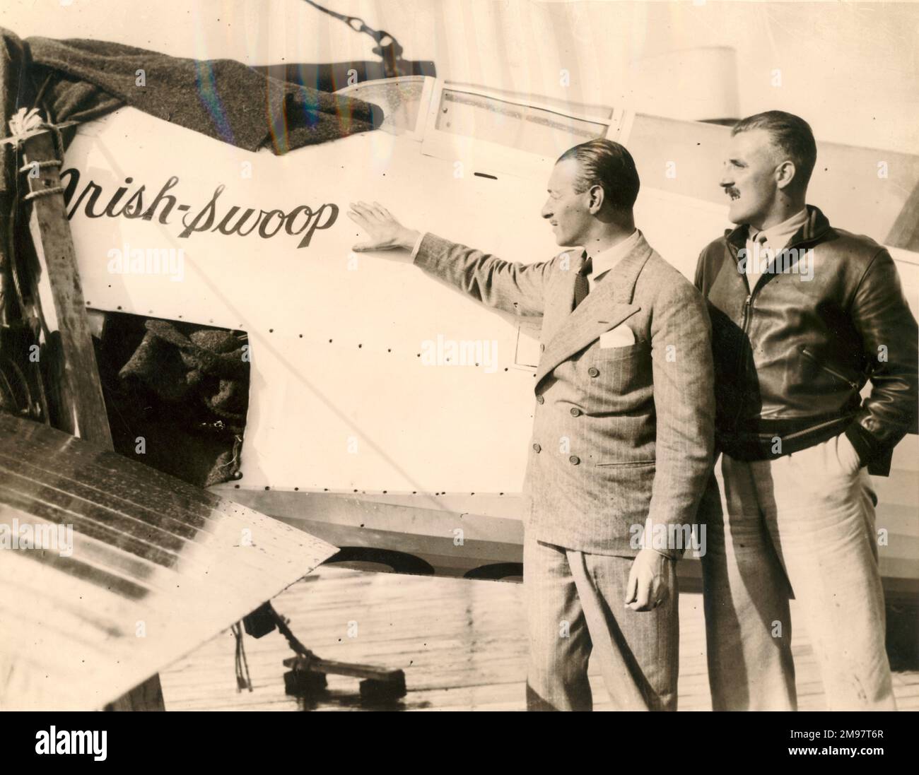 Col Fitzmaurice and Eric W. Bonar, pilots of the Bellanca 28-70, The ...
