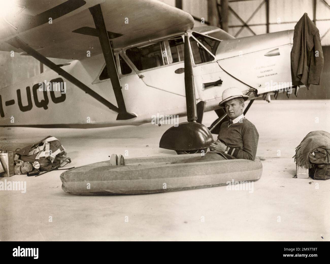 C.J. ‘Jimmy’ Melrose the Australian pilot of de Havilland DH80 Puss ...