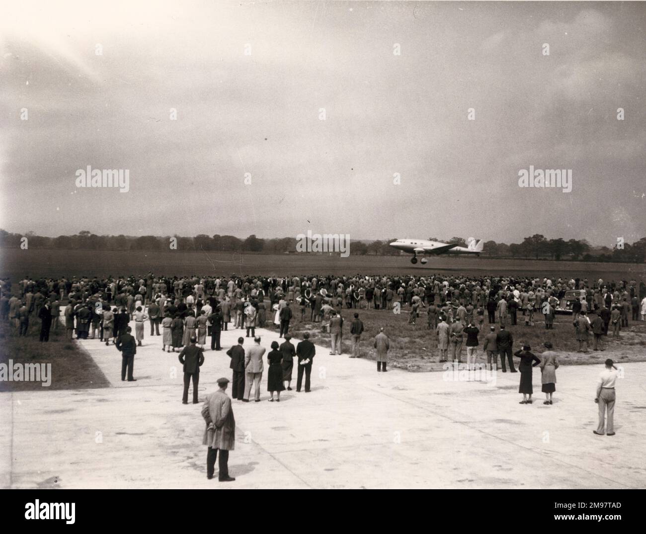 The first de Havilland DH91 Albatross, E-2/G-AEVV, on the day of its ...