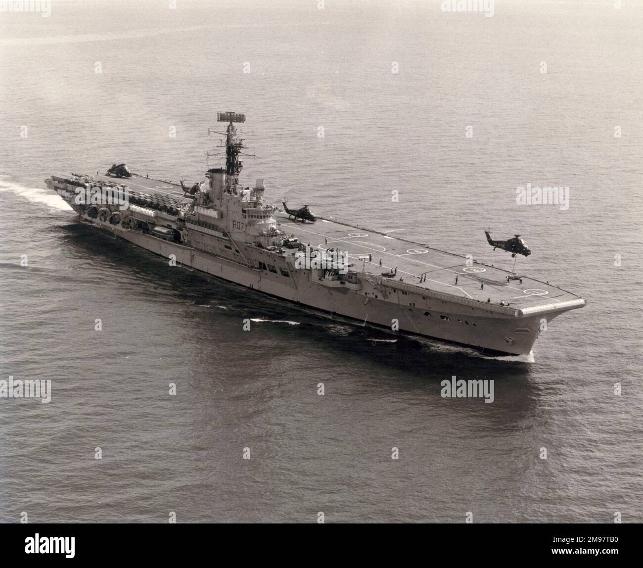 HMS Albion (R07) when in use as a Commando Carrier, December 1971 Stock ...