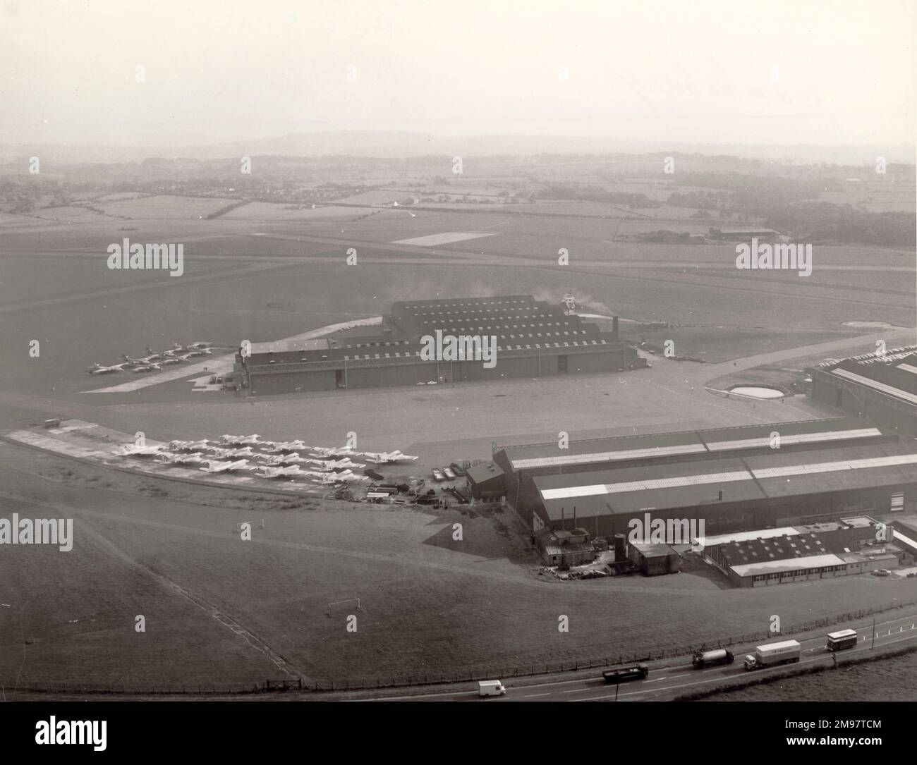The British Aircraft Corporation site at Samlesbury Stock Photo - Alamy