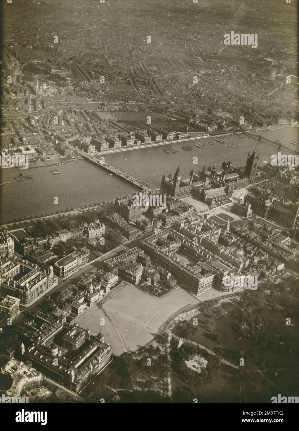 Aerial photograph Houses of Parliament and Westminster Bridge taken on ...