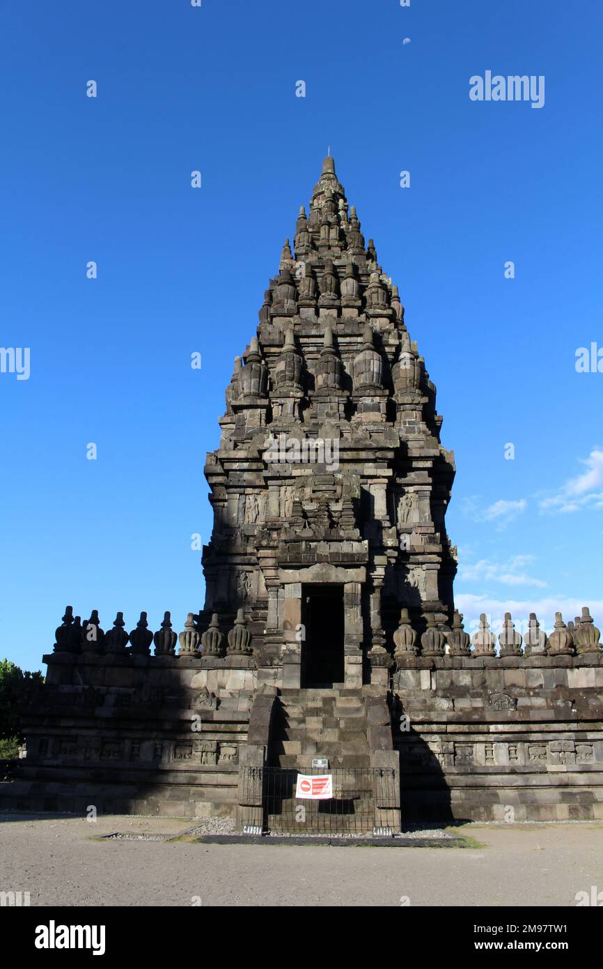 Prambanan Temple and blue sky in Java, Indonesia taken in July 2023 ...