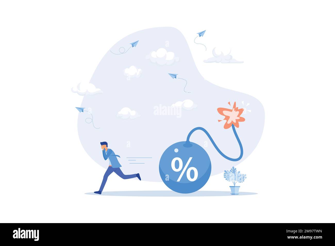 Explosive loss of inflation Stock Vector Images - Alamy