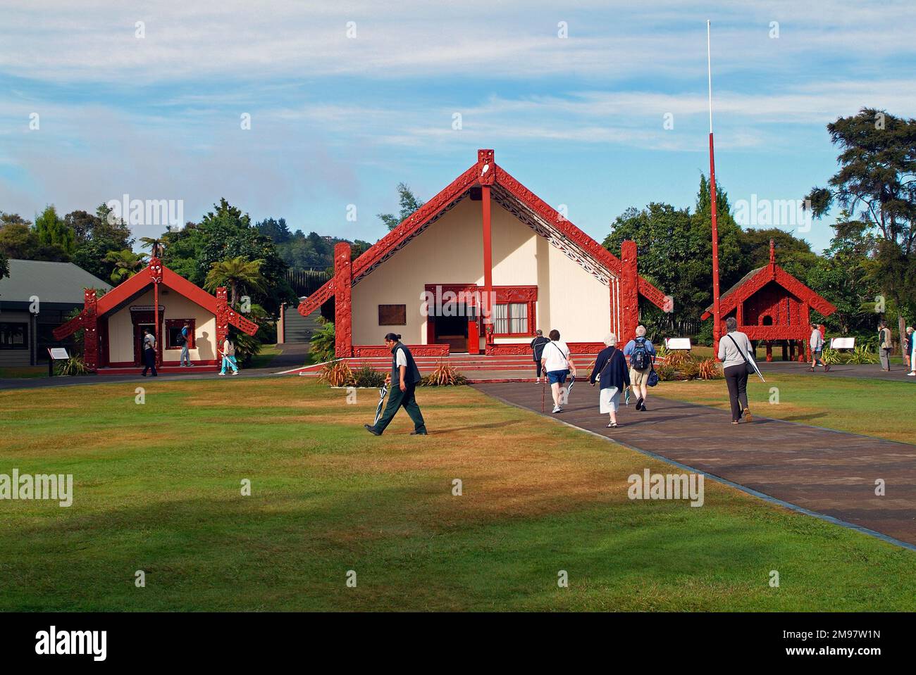Rotorua, New Zealand, March 11, 2005: Maori meeting place in ...
