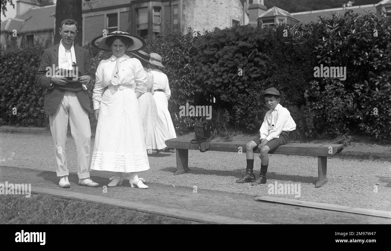 Spectators at a Tennis match at Beech Grove Tennis Club, Moffat, site ...