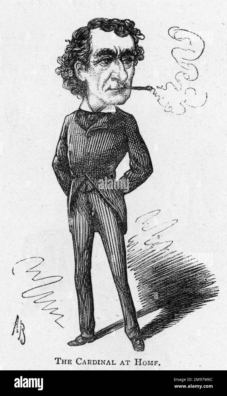 Cartoon of the American actor Edwin Booth, founder of Booth's Theatre ...