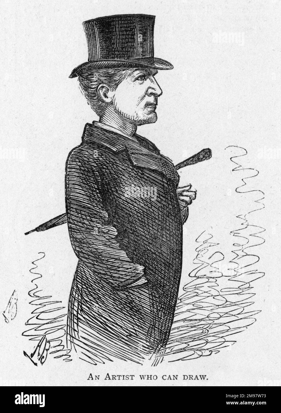 Cartoon of the actor, dramatist and theatre manager Henry Gartside ...