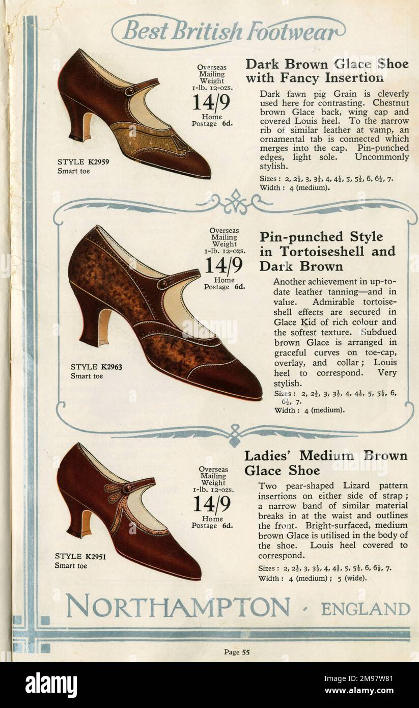 W Barratt & Co Ltd shoe catalogue, shoes Stock Photo - Alamy