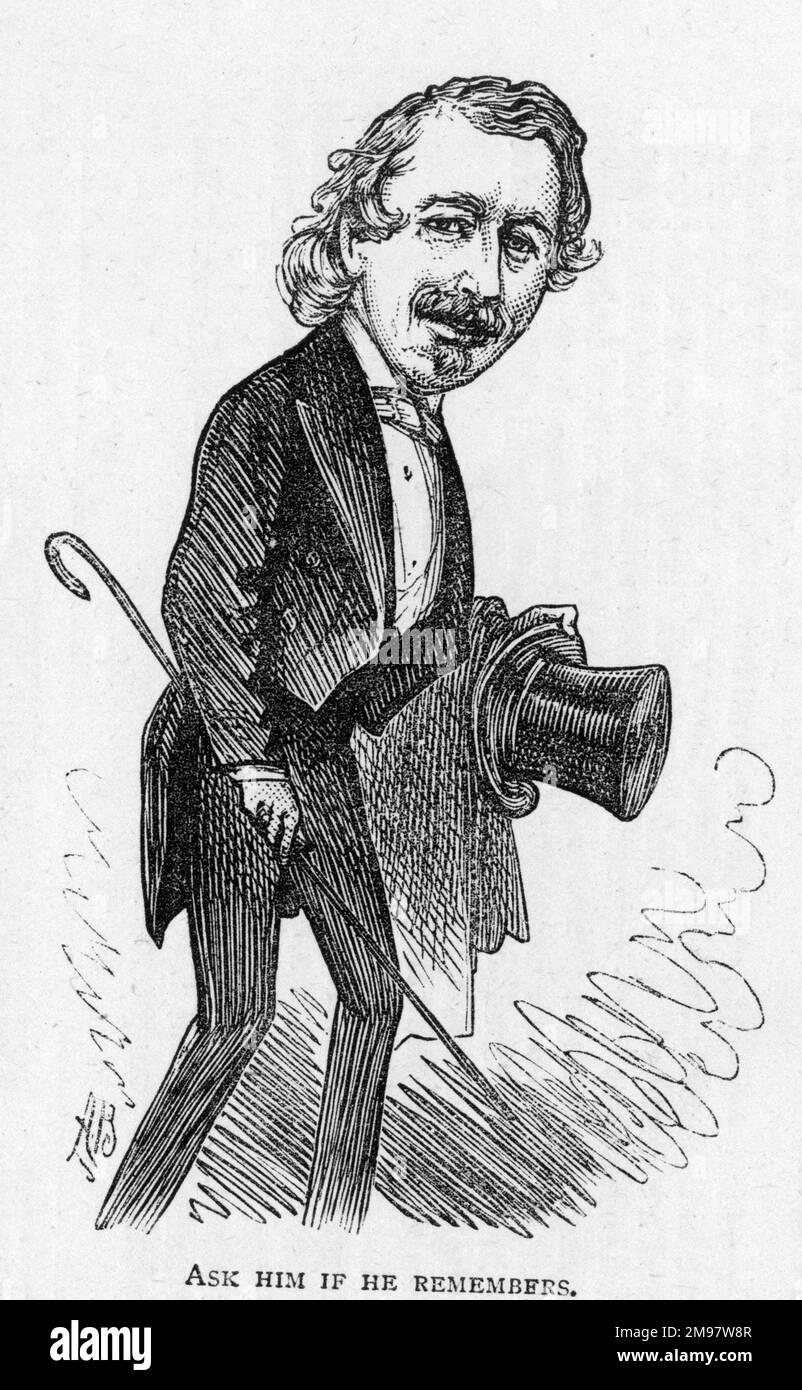 Cartoon of the English writer, dramatist and drama critic, Edward Litt ...