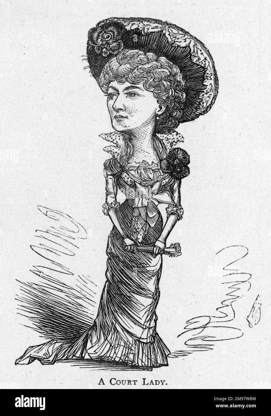 Cartoon of the Polish-born actress Madame Helena Modjeska, noted for ...
