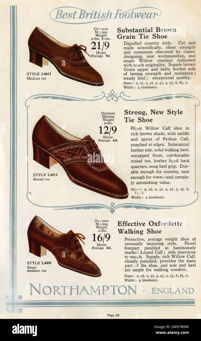 W Barratt & Co Ltd shoe catalogue, shoes Stock Photo - Alamy