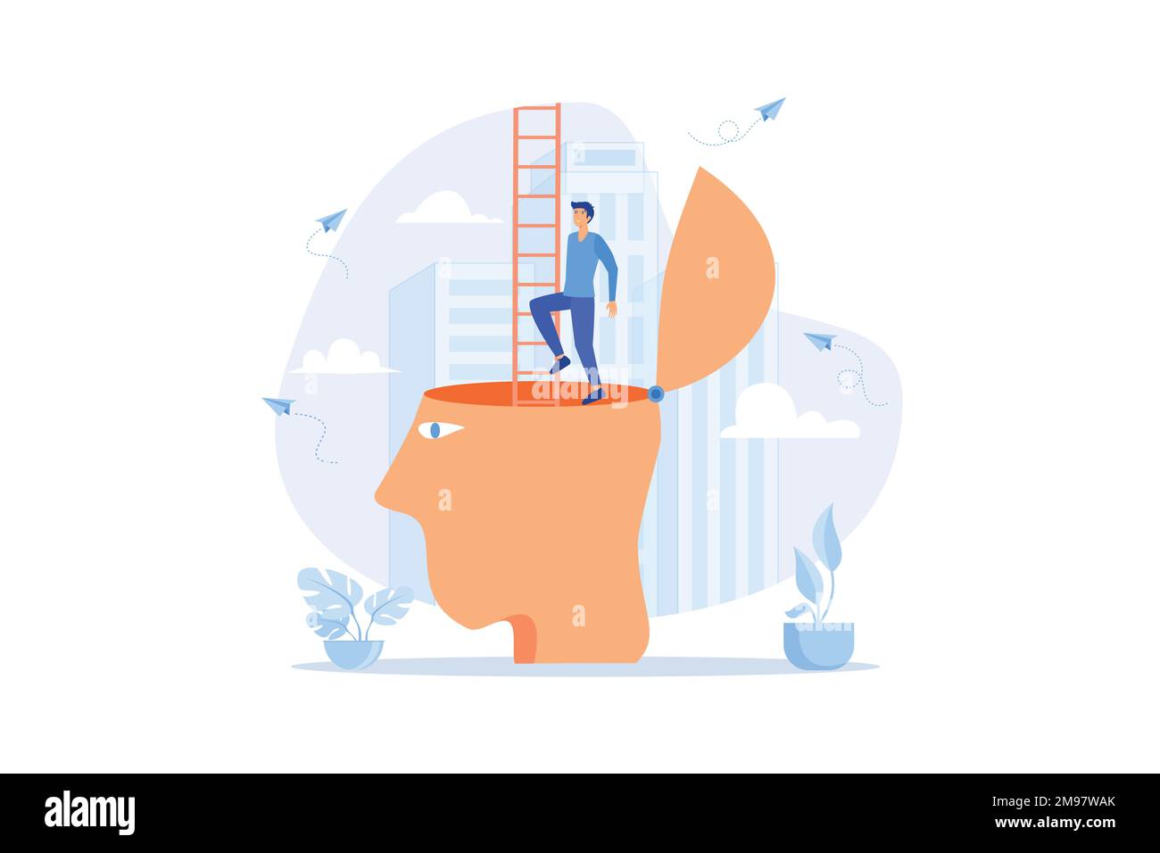 Personal development or improvement for success, growth mindset ...