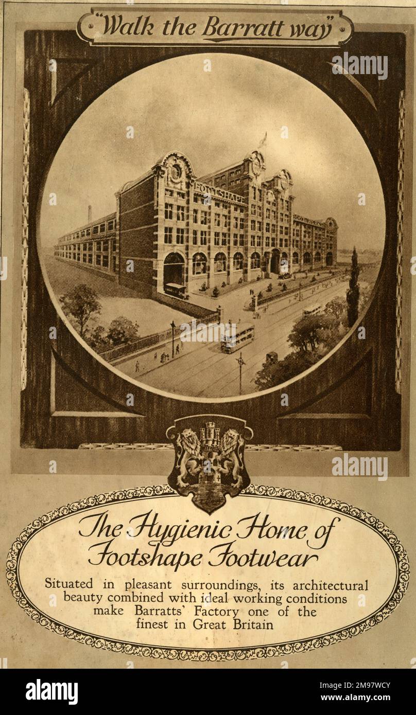 W Barratt & Co Ltd factory, Northampton, UK. Walk the Barratt way ...