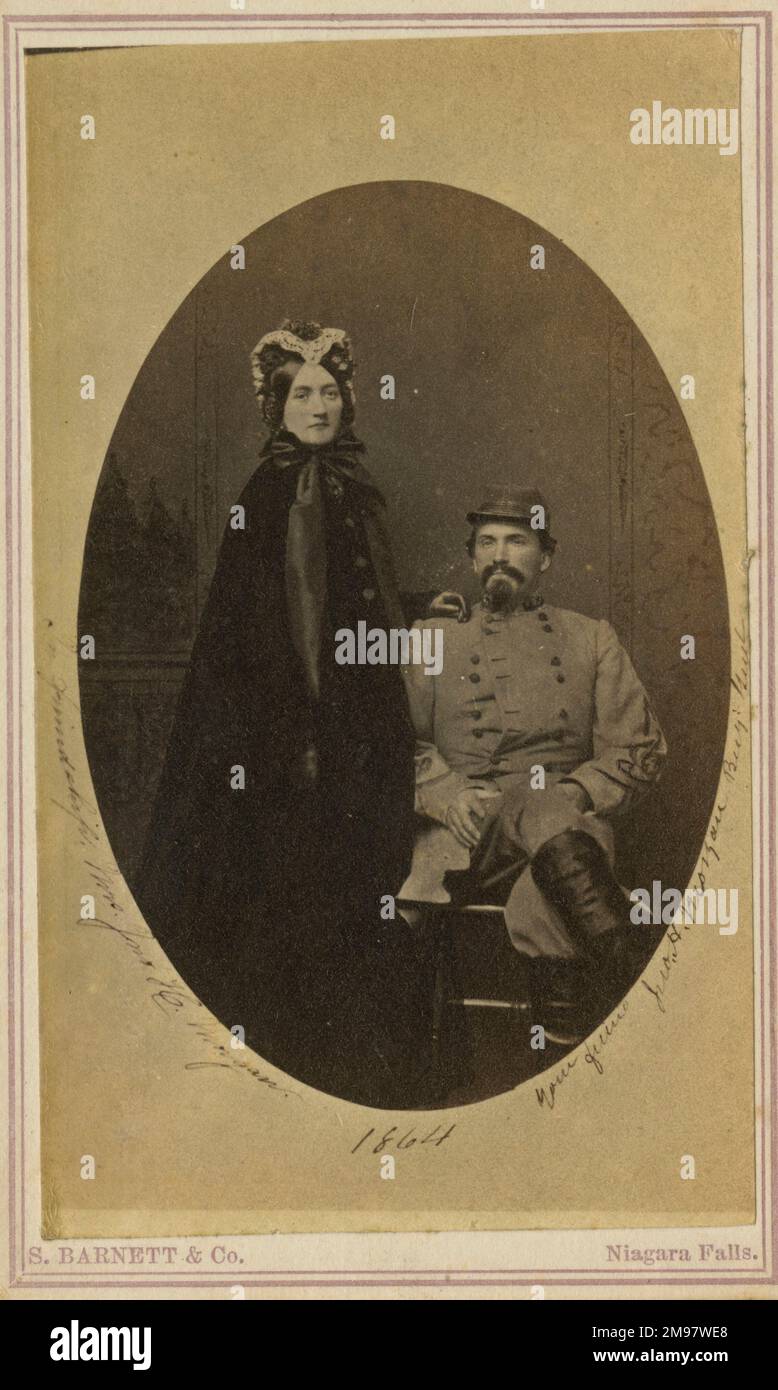 Studio portrait, Captain & Mrs Crabtree, at the time of the American ...