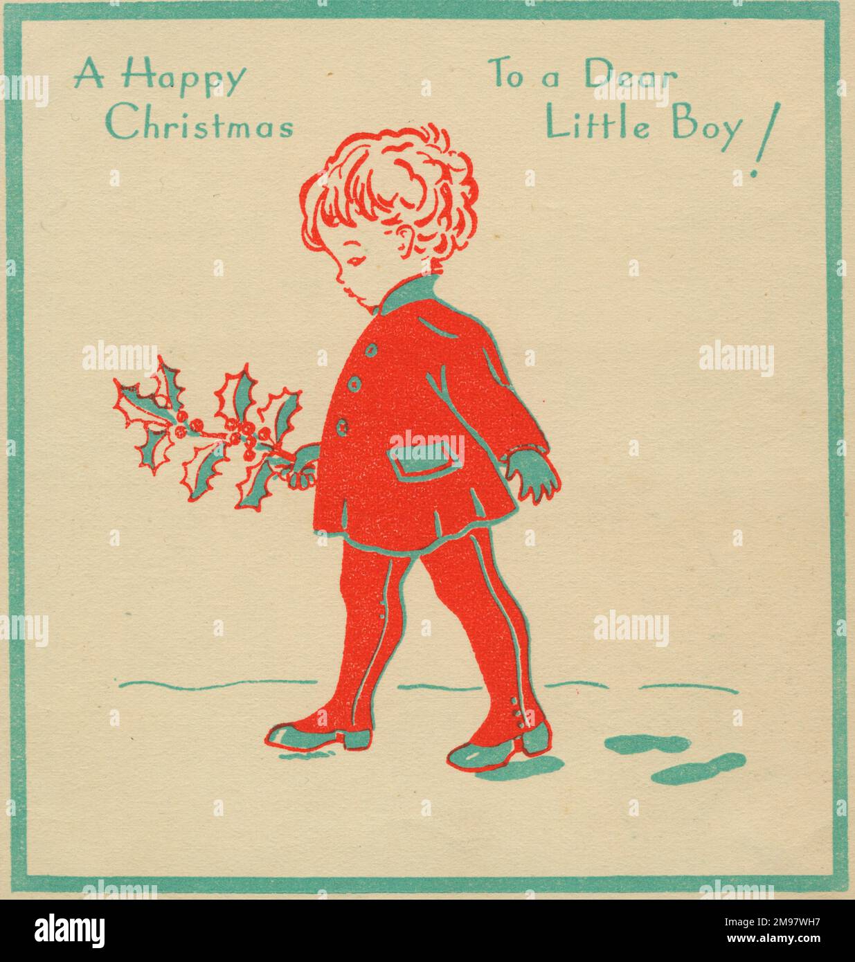 Christmas card - Dear Little Boy Stock Photo - Alamy