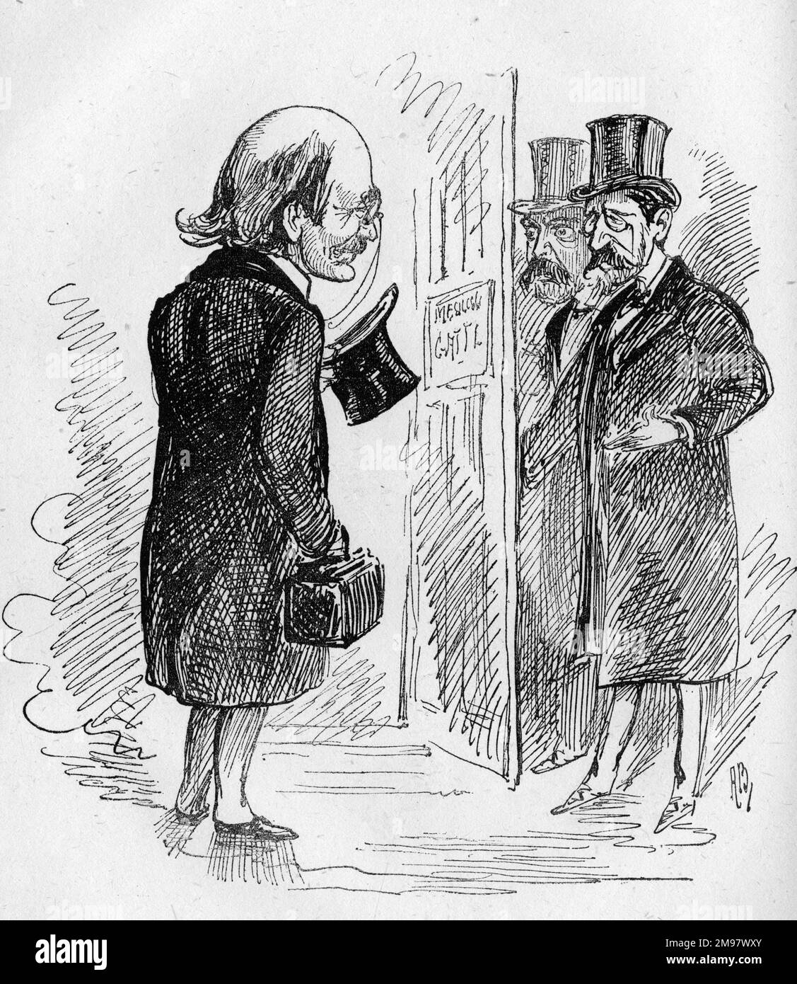 Cartoon of Dion Boucicault (?1820-1890), Irish actor and playwright who ...