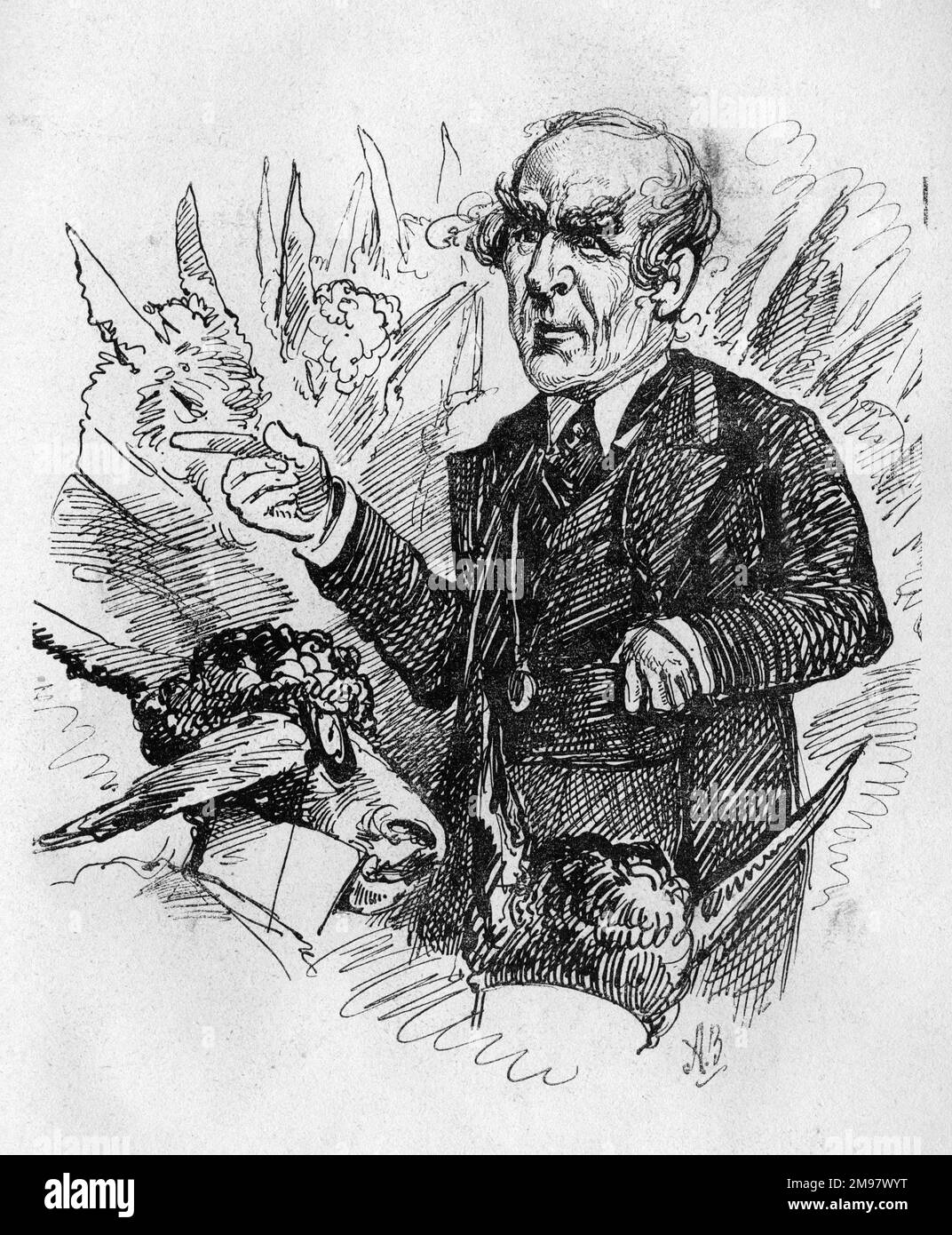 Cartoon, John Nicholas Robins Ryder (1814-1885), English actor ...