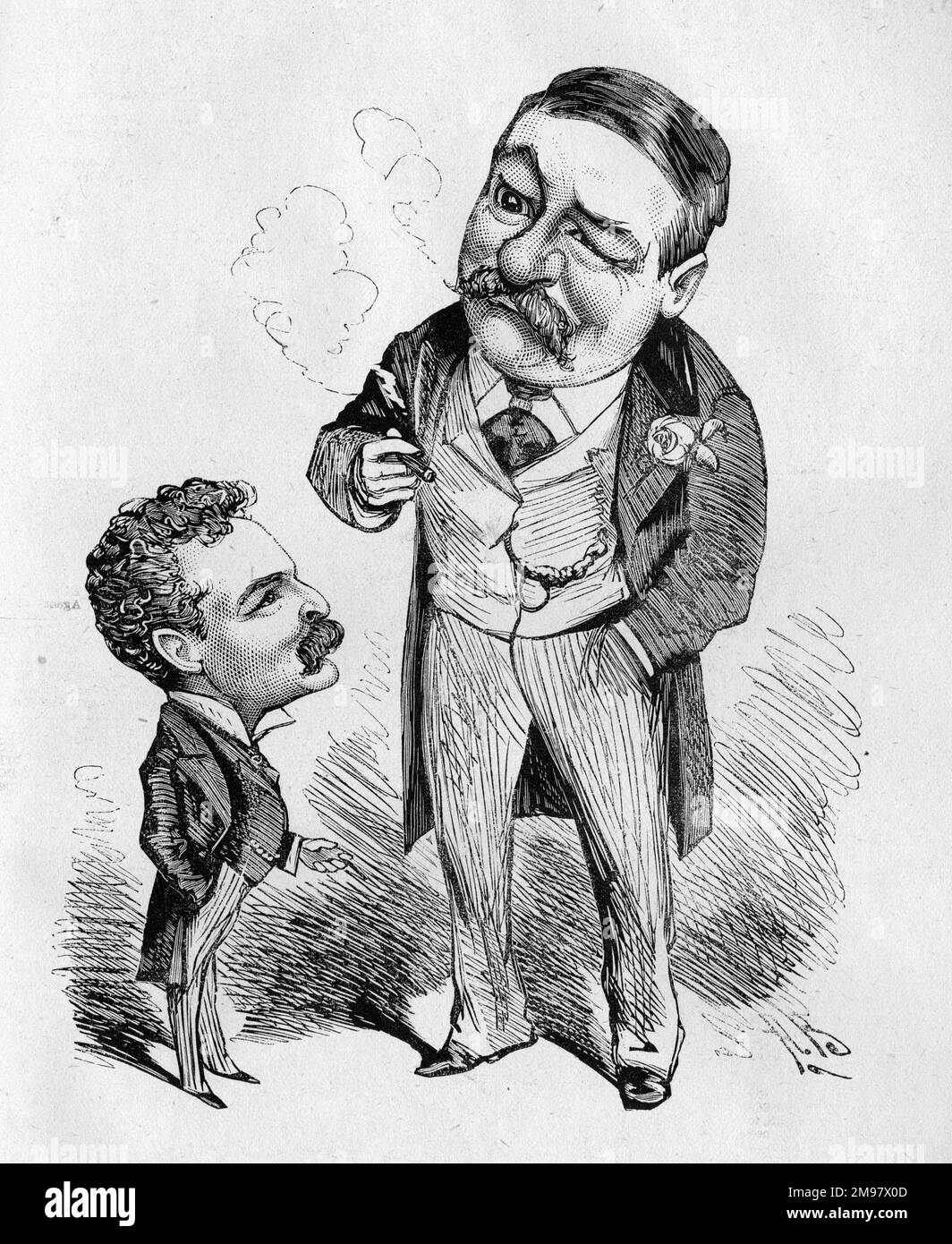 Cartoon of Percy Anderson (1851-1928), stage designer and painter, and ...