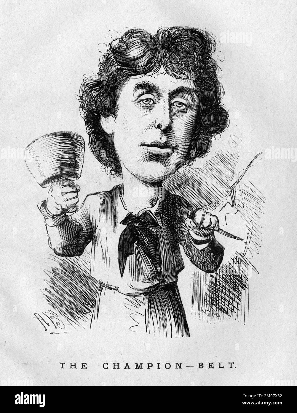 Cartoon of Richard Claude Belt (1851-1920), English sculptor -- The ...