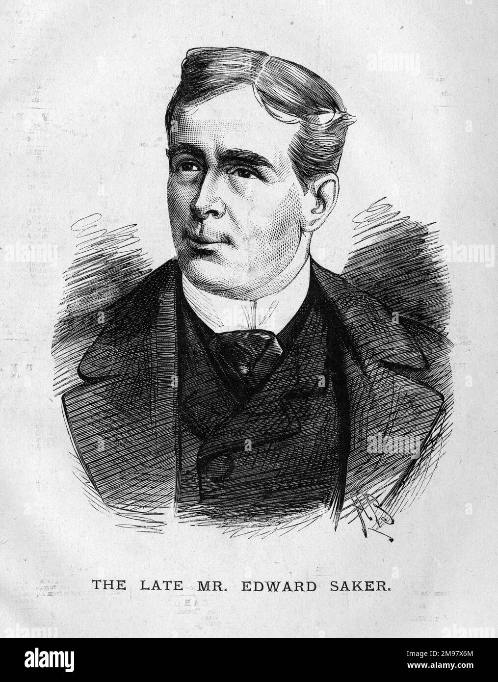 Portrait of Edward Sloman Saker (1838-1883), British actor and manager ...