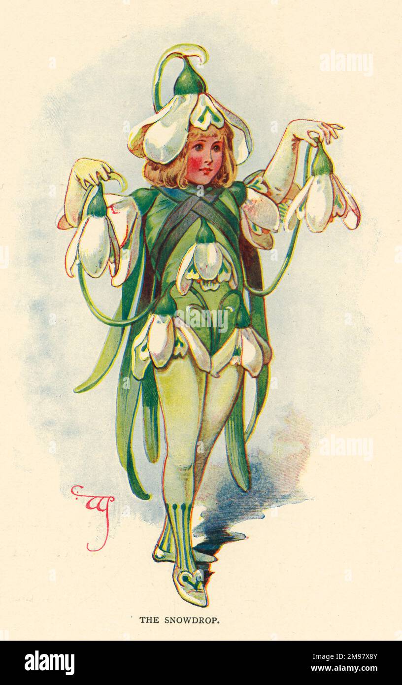 Fairies of the Garden - The Snowdrop Stock Photo - Alamy