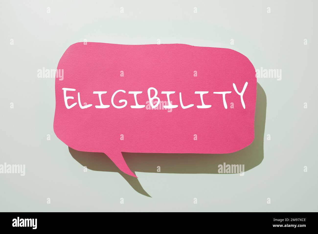 Hand writing sign Eligibility. Concept meaning State of having the ...