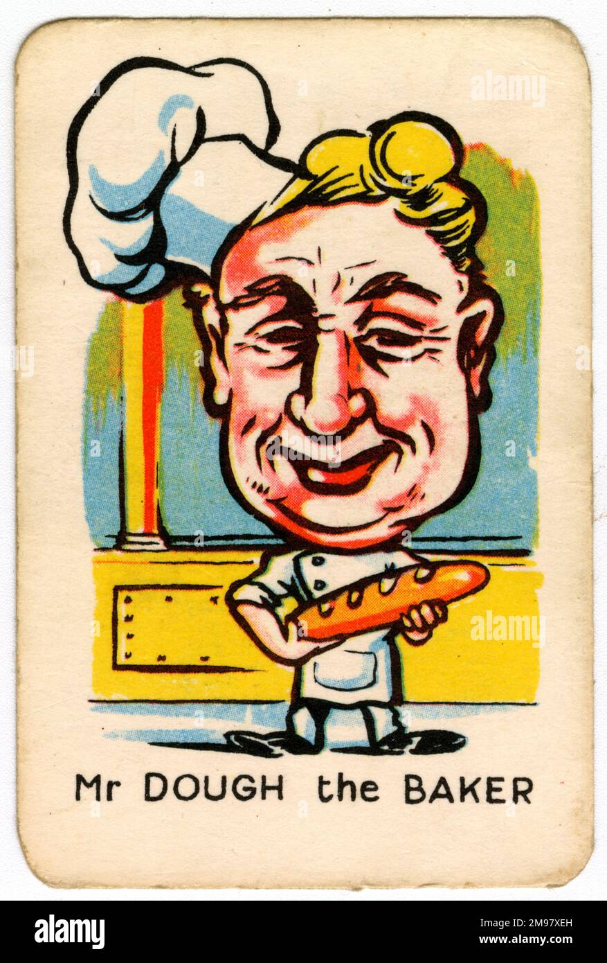 Happy Familes Playing Cards - Mr Dough the Baker Stock Photo - Alamy