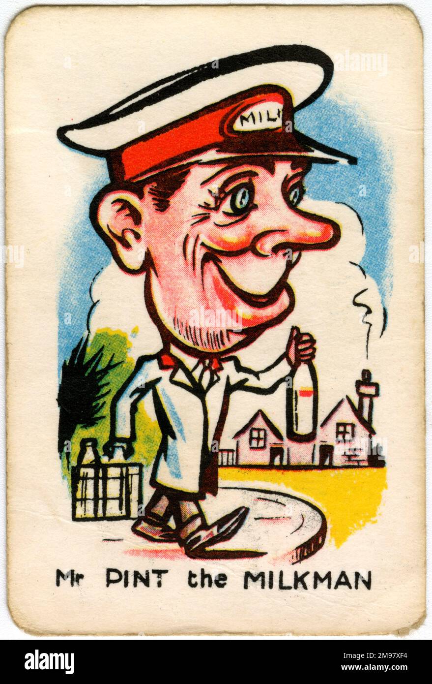 Happy Familes Playing Cards - Mr Pint the Milkman Stock Photo - Alamy